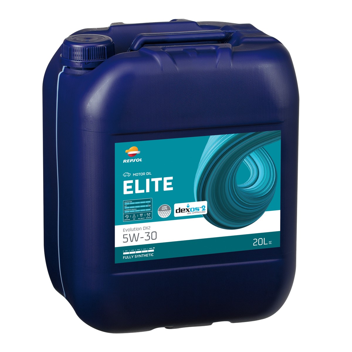 REPSOL ELITE EVOLUTION LONG LIFE 5W30 DX2 20L, Sintētiskās motoreļļas ...