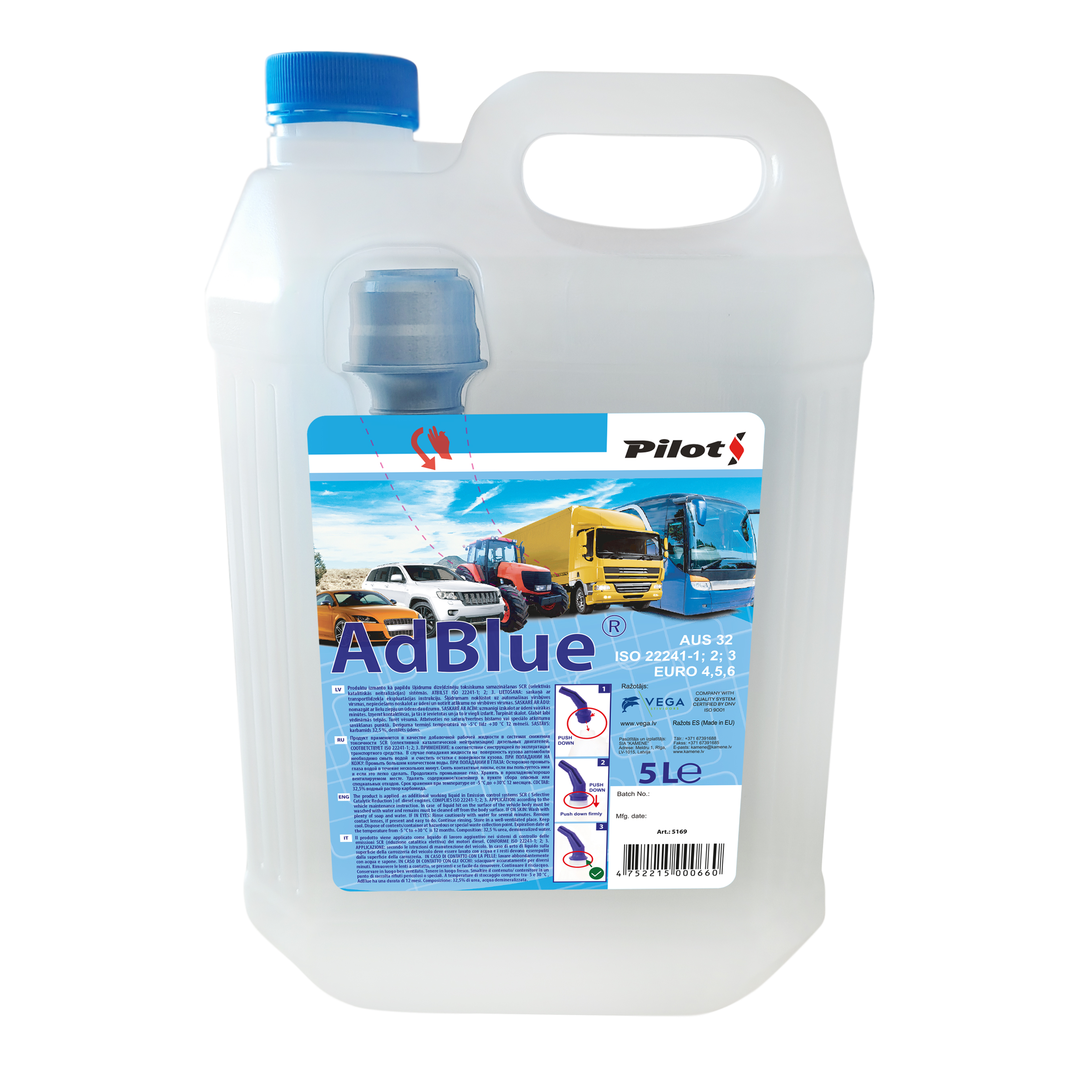 AdBlue fluid 5L, AD Blue - Kamene