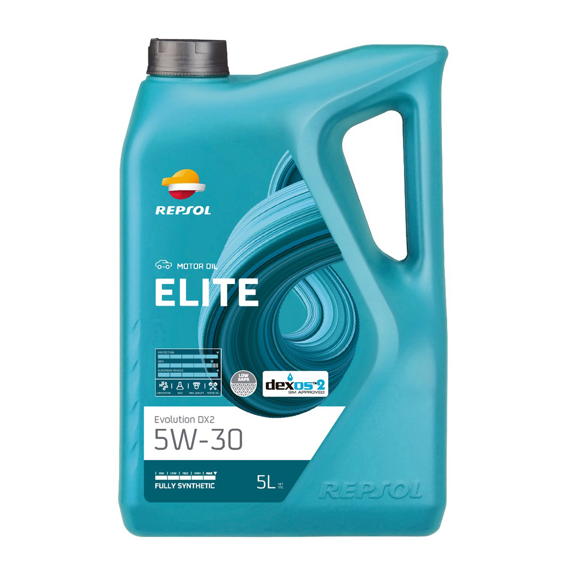 REPSOL ELITE EVOLUTION LONG LIFE 5W30 DX2 5L, Sintētiskās motoreļļas ...